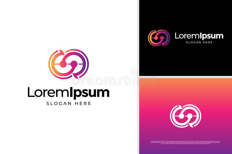 Infinite Technology Logo Vector Design Stock Vector - Illustration of ...