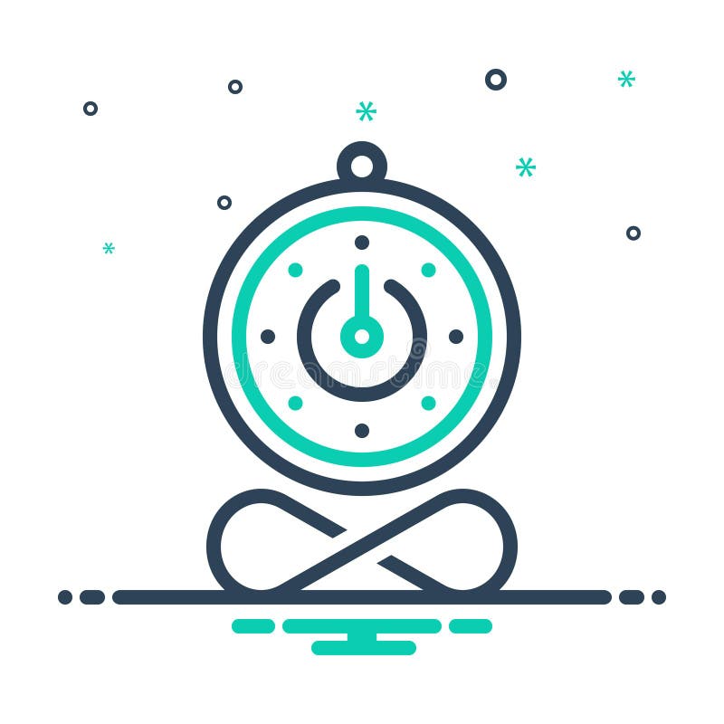 Mix Icon for Infinite Time, Clock and Infinity Stock Vector ...