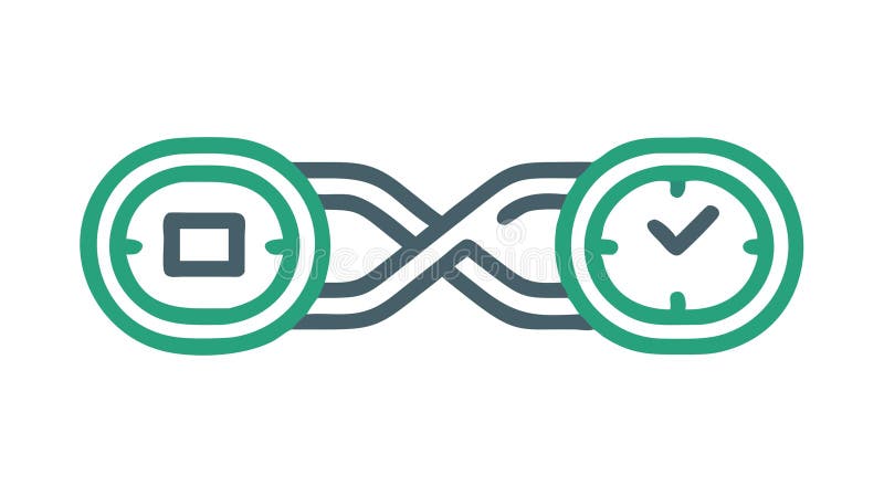 Infinite Time Loop: Continuous Cycle and Enduring Flow, Vector Design Generative AI Stock Vector ...