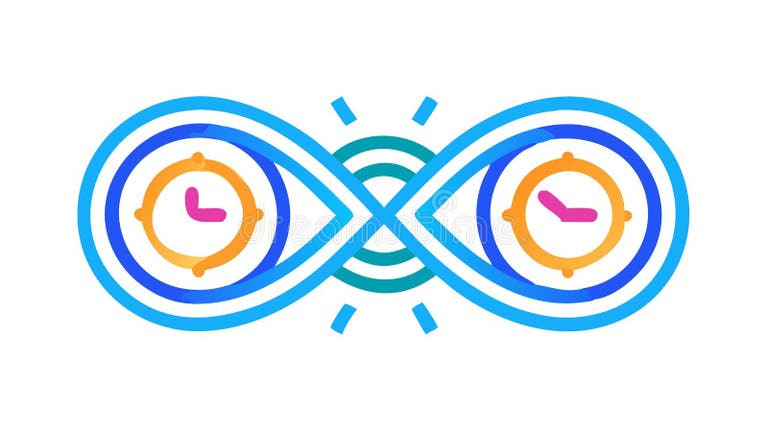 Infinite Time Loop Icon, Vector Design Generative AI Stock Vector ...