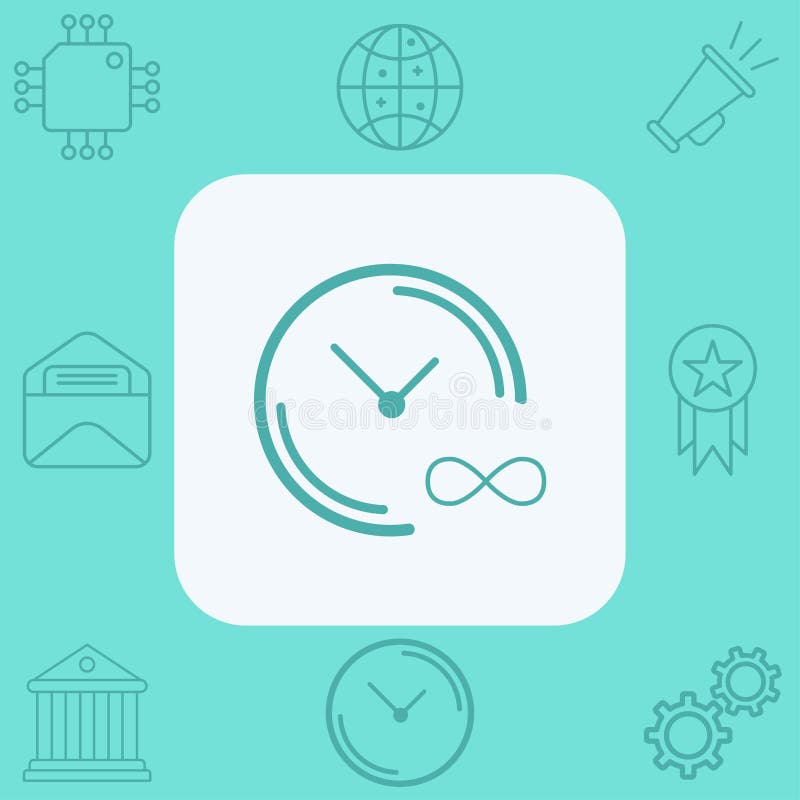 Infinite Time Vector Icon Sign Symbol Stock Vector - Illustration of ...