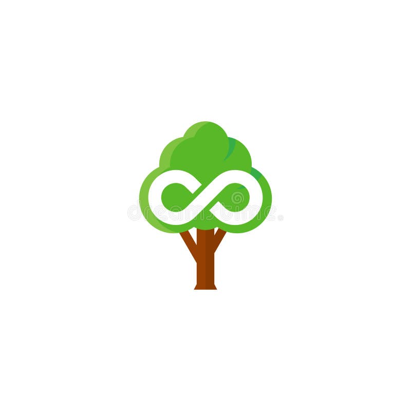 Infinity Tree Logo Icon Design Stock Vector - Illustration of garden ...