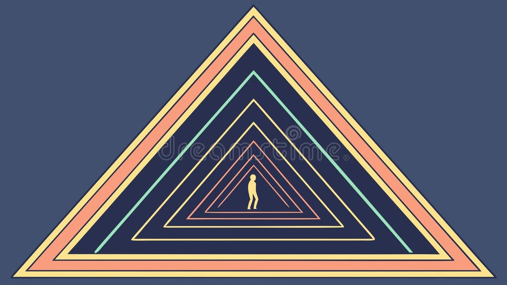 Infinite Tunnel of Triangles Perspective Vector, Vector Design ...