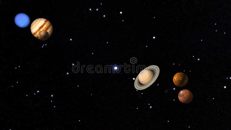 Infinite Universe, Outer Space and Planets Stock Image - Image of moon ...