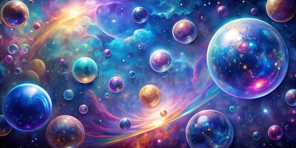 Infinite Universes in a Bubble, Galaxy, Space, Multiverse, Cosmos Stock ...