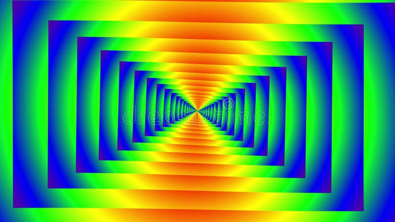 Infinite Zoom Rectangular Animation Colorful Background Stock Video ...