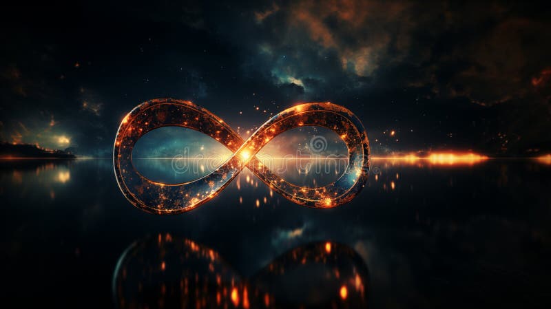 Infinite Symbol Wallpapers in the Style of Double Exposure Stock ...