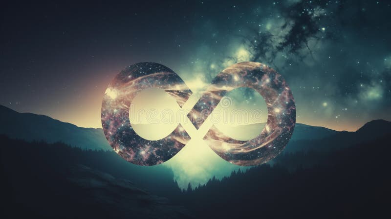 Infinite Symbol Wallpapers in the Style of Double Exposure Stock ...