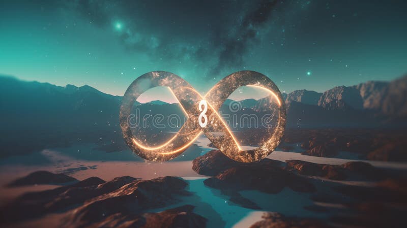 Infinite Symbol Wallpapers in the Style of Double Exposure Stock ...