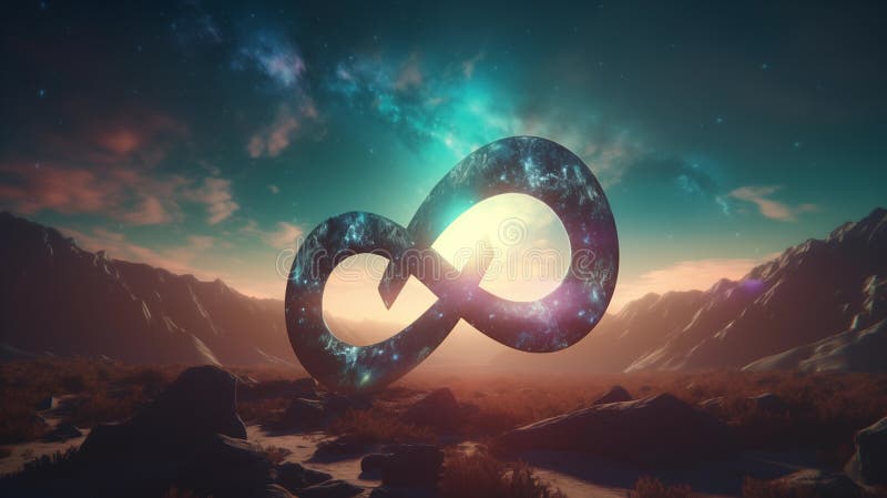 Infinite Symbol Wallpapers in the Style of Double Exposure Stock ...