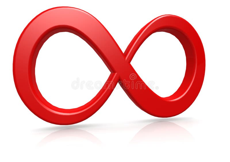 Infinito rojo stock de ilustración. Ilustración de futuro - 30903566