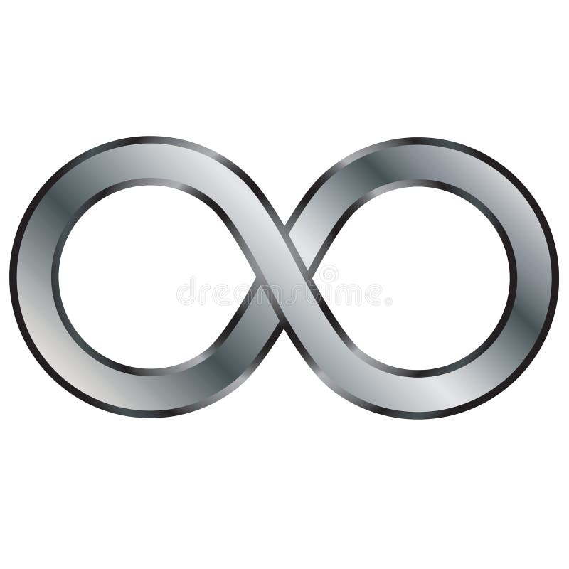 3D Silver Infinity Symbol stock illustration. Illustration of infinity ...