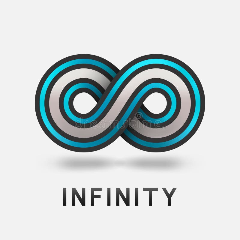Blue infinity sign stock vector. Illustration of infinite - 13058490