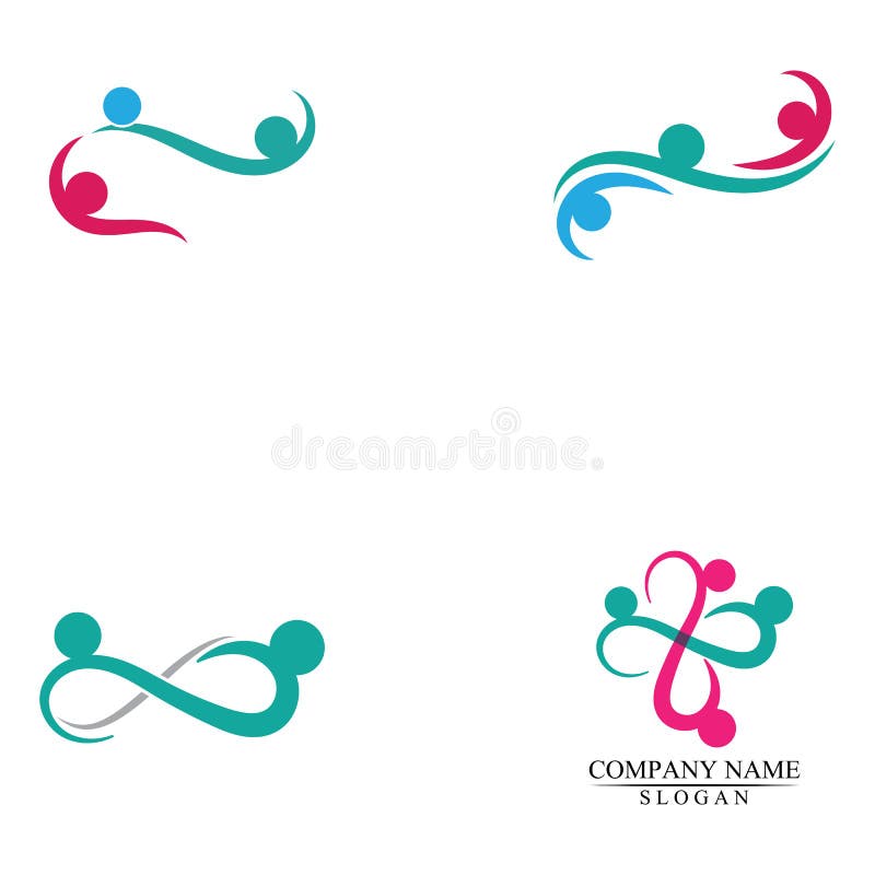 Infinity Adoption and Community Care Logo Template. Stock Vector ...