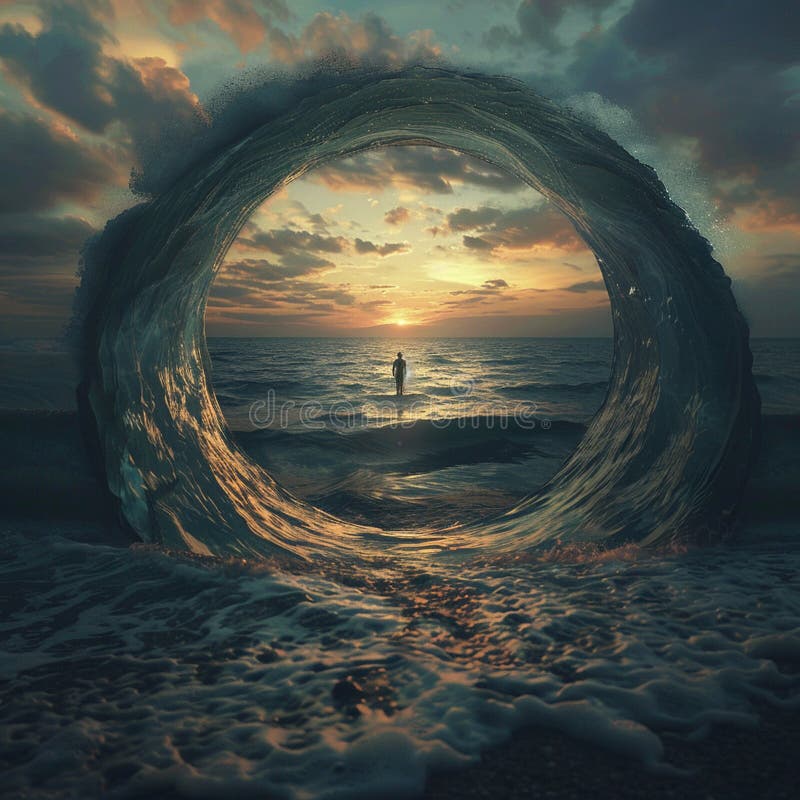 Infinity Against the Backdrop of the Sea Stock Image - Image of trip ...