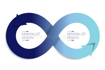 Infinity Arrows Infographic. 2 Step Options Template, Scheme, Diagram ...