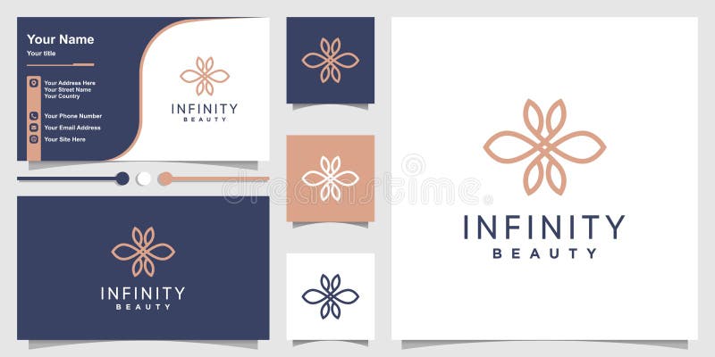 Infinity Beauty Logo Template with Creative Line Art Concept Premium ...