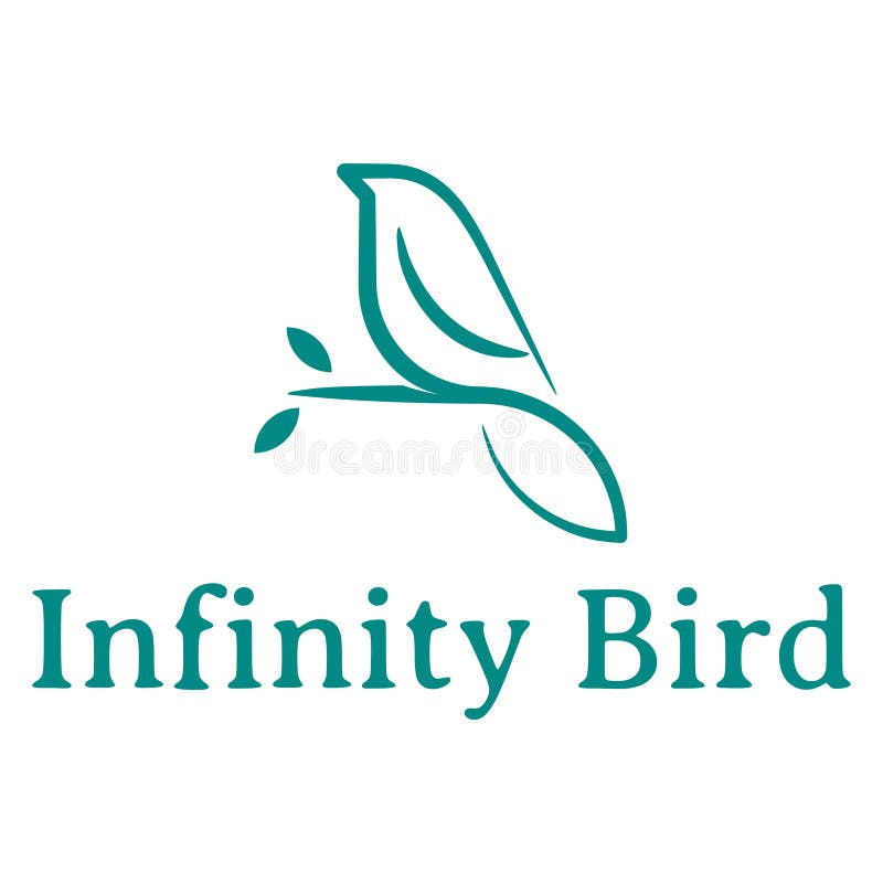 Infinity Bird Isolated on White Background Stock Illustration ...
