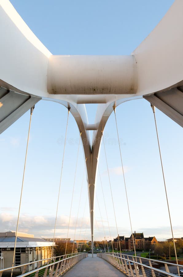 The Upper Structure of the Infinity Bridge at Stockton-on-Tees Stock ...