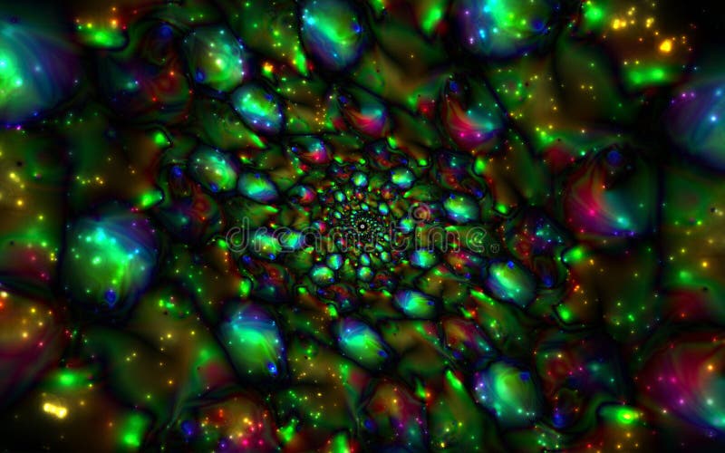 Infinity Chaotic Background, Abstract Fractal Cycle . Vector ...