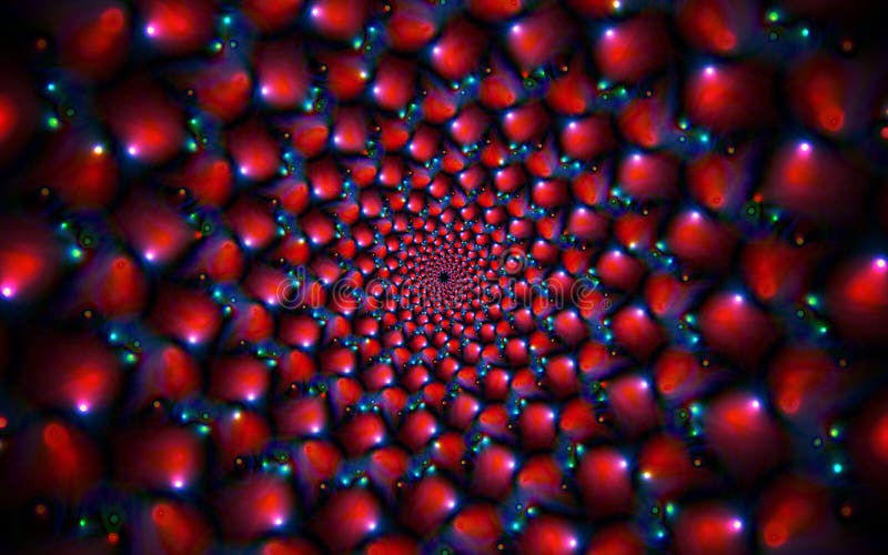 Infinity Chaotic Background, Abstract Fractal Cycle . Vector ...