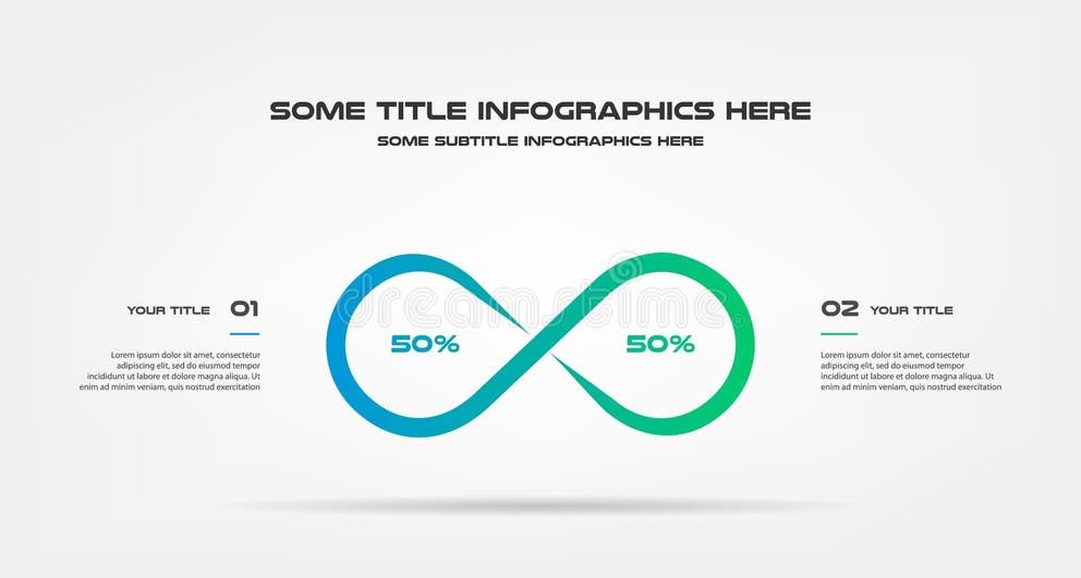 Infinity Chart of Percentage Infographics. Element of Graph, Diagram ...