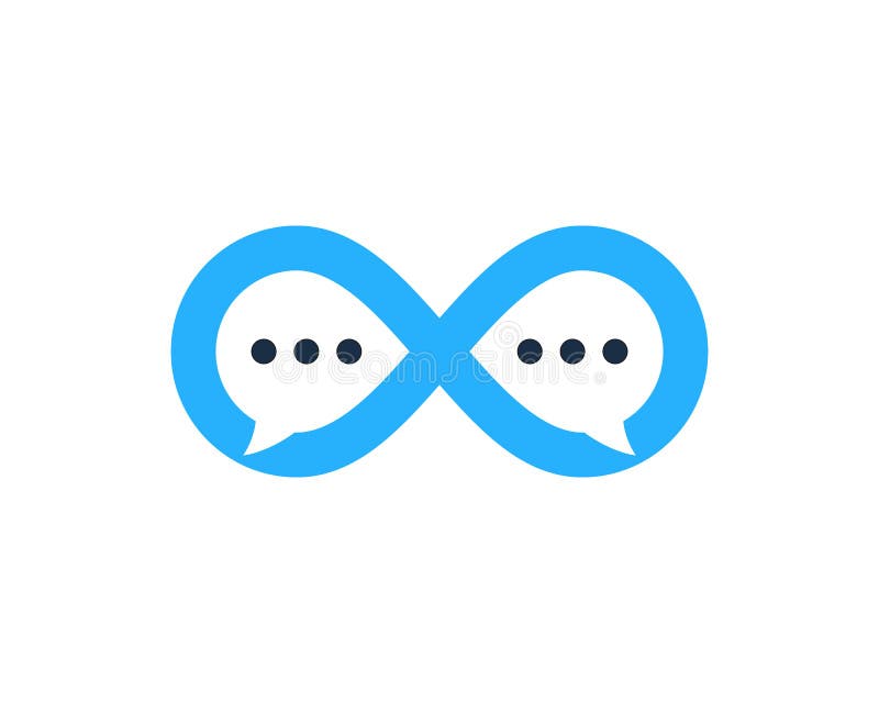 Infinity Chat Icon Logo Design Element Stock Vector - Illustration of ...