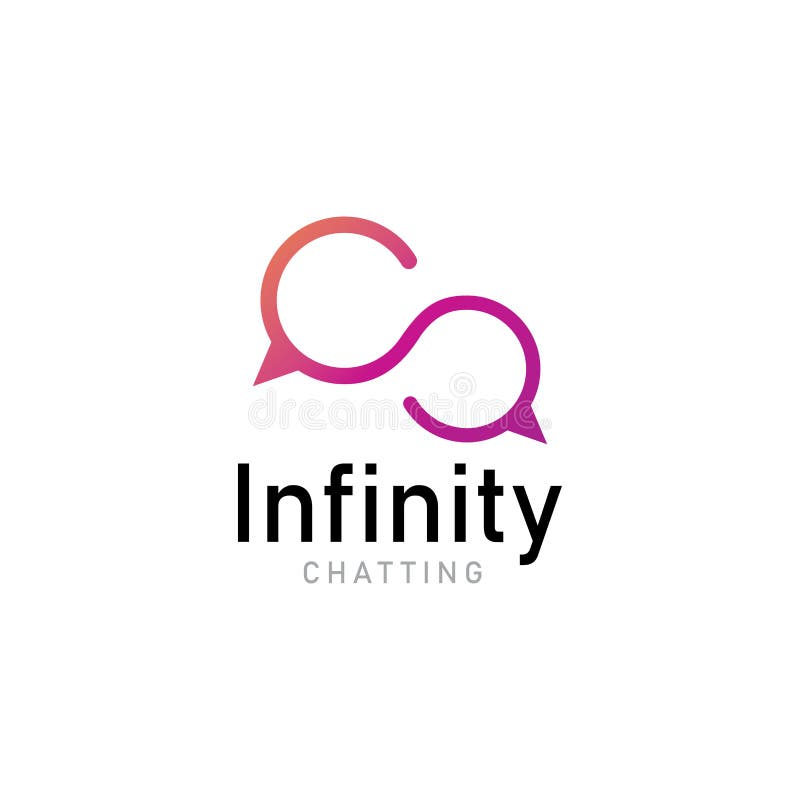 Infinity Chat Media Logo Icon Vector. Stock Vector - Illustration of ...