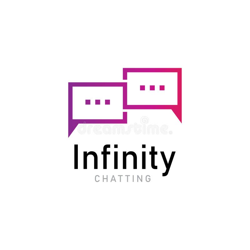 Infinity Chat Media Logo Icon Vector. Stock Vector - Illustration of ...