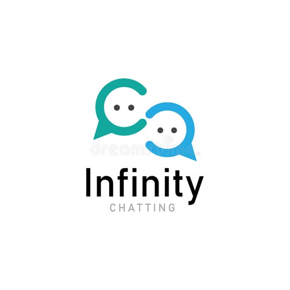 Infinity Chat Media Logo Icon Vector. Stock Vector - Illustration of ...
