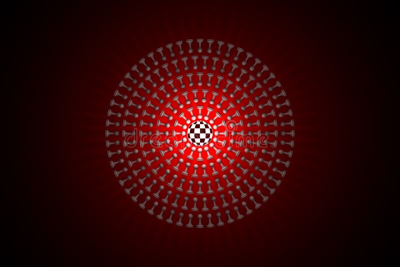 Infinity Chess Metaphor. 3D Render Illustration Stock Illustration ...