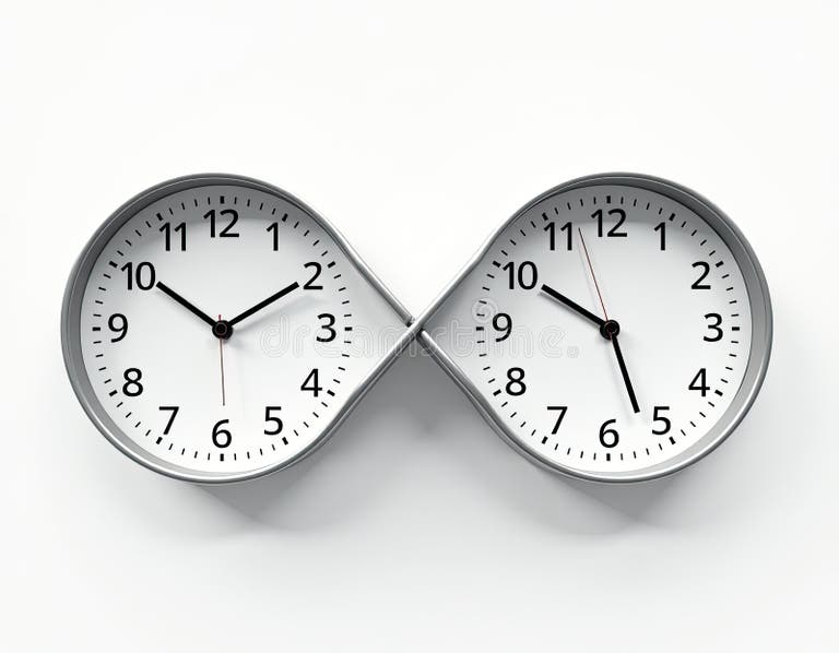 Infinity Clock Design Modern Timepiece Concept Stock Illustration ...