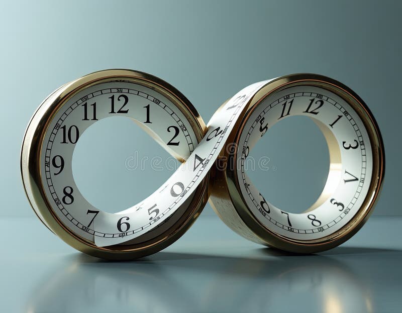 Infinity Clock Timelessness and Eternity Concept Stock Illustration ...