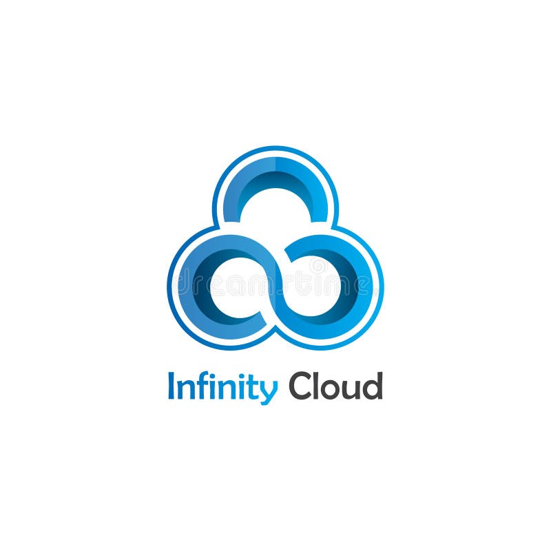 Infinity Cloud Logo Design Icon Template Stock Vector - Illustration of ...