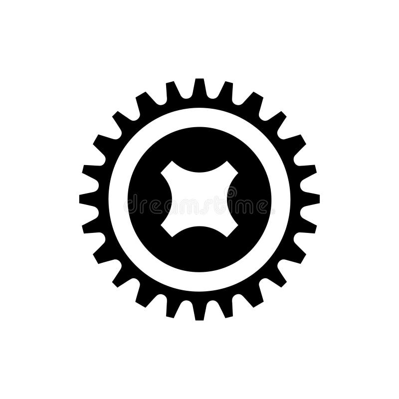 Infinity Cog gear icon stock vector. Illustration of icon - 306213799