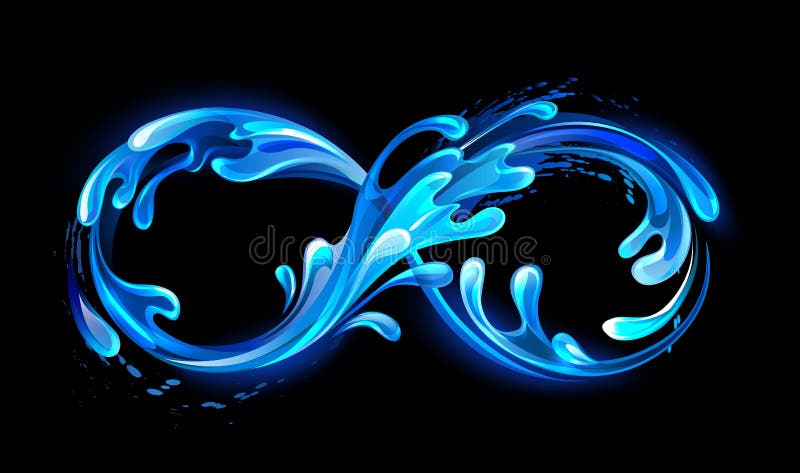 Infinity Water Wave Symbol and Icon Logo Stock Vector - Illustration of ...