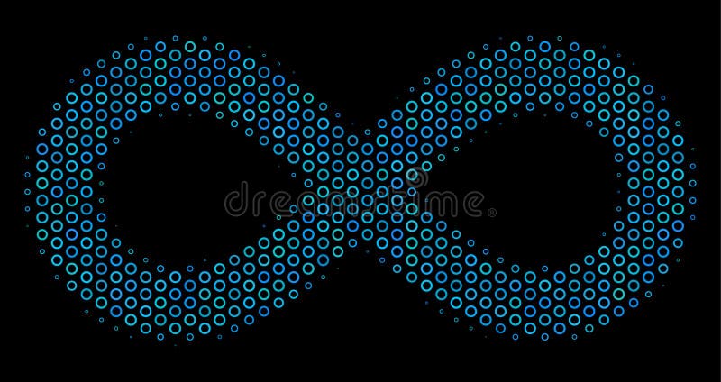 Infinity Collage Icon of Halftone Bubbles Stock Vector - Illustration ...