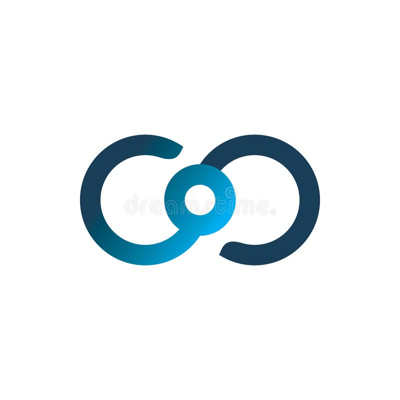 Infinity Blue Color Line Logo Design Stock Illustration - Illustration ...