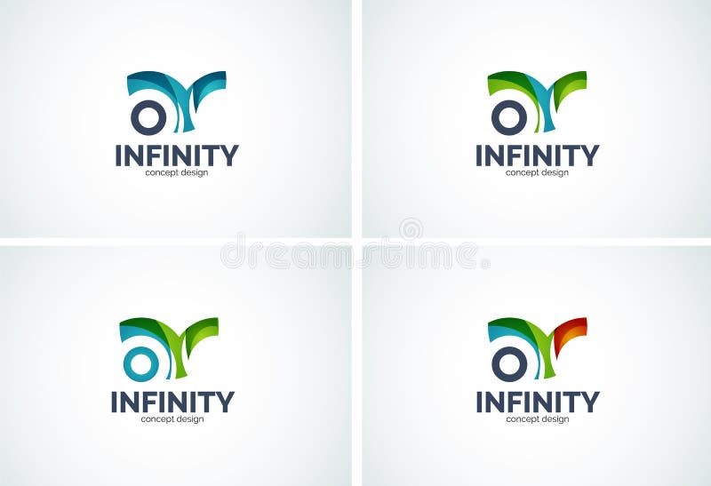 Infinity Company Logo Icon Set Stock Vector - Illustration of element ...