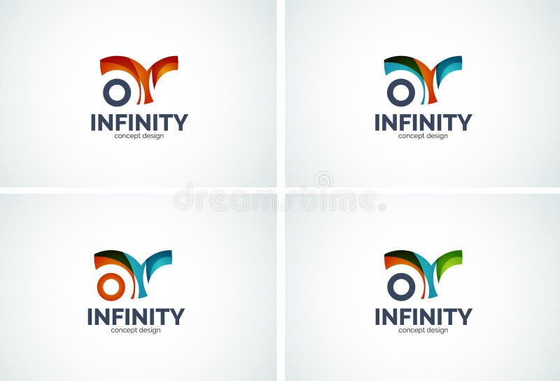 Infinity Company Logo Icon Set Stock Vector - Illustration of infinite ...