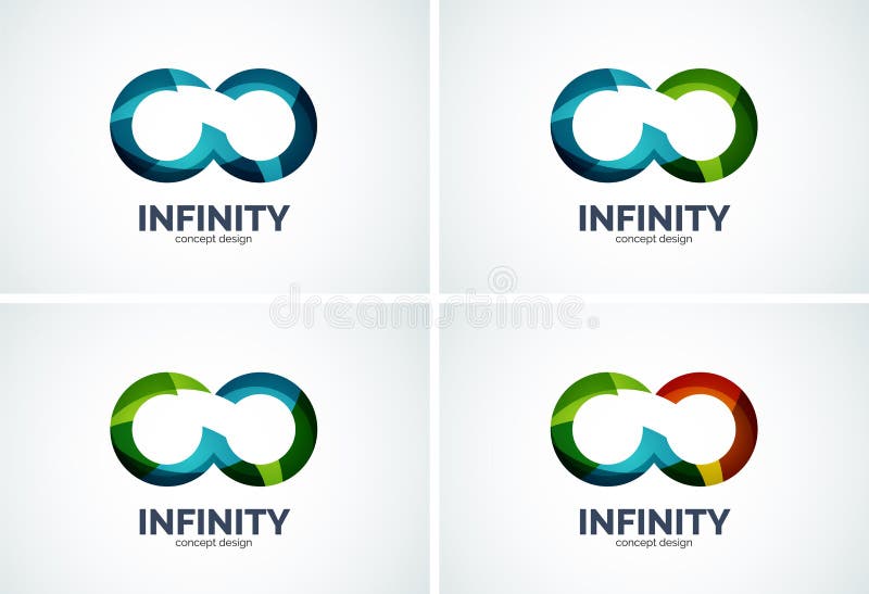 Infinity Company Logo Icon Set Stock Vector - Illustration of identity ...