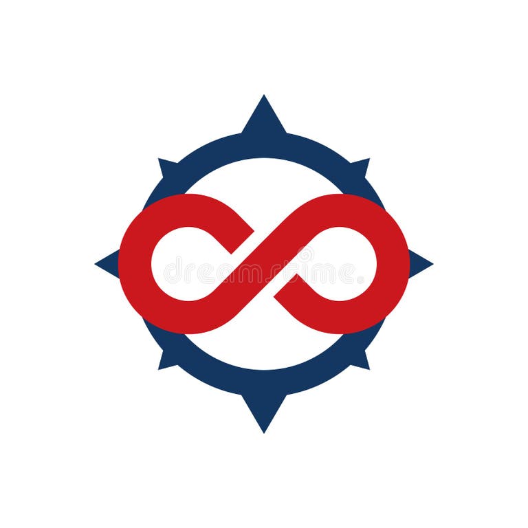 Infinity Compass Logo Icon Design Stock Vector - Illustration of ...