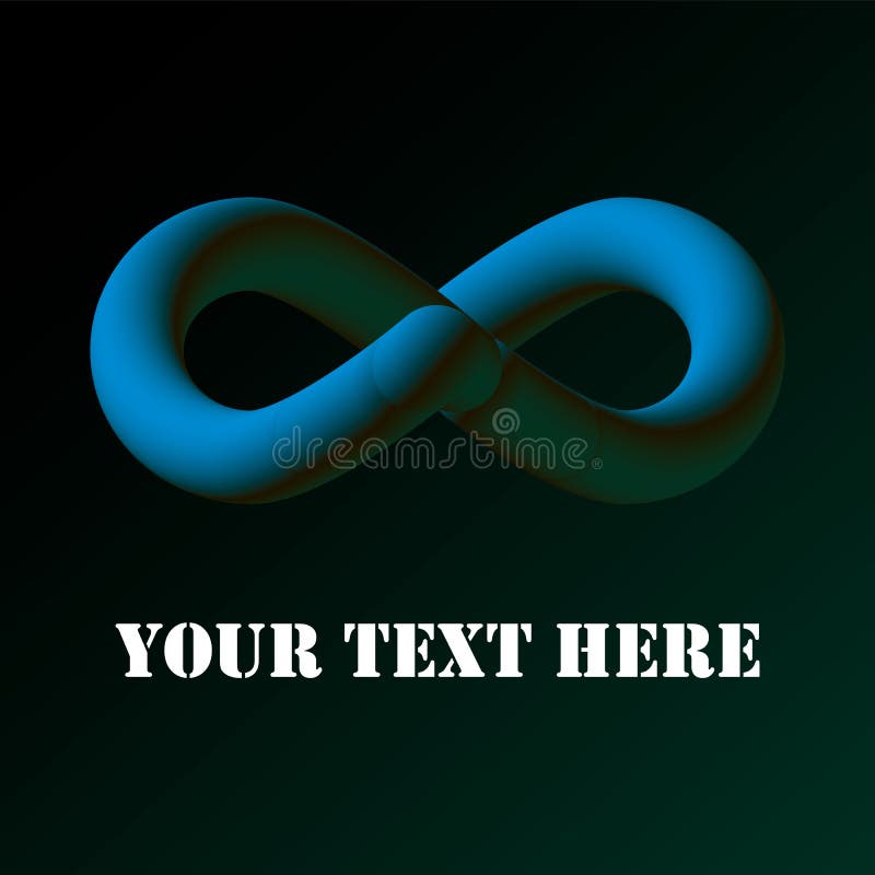 Infinity 3d Logo Concept. Abstract Blue Loop, Symbol Stock Illustration ...