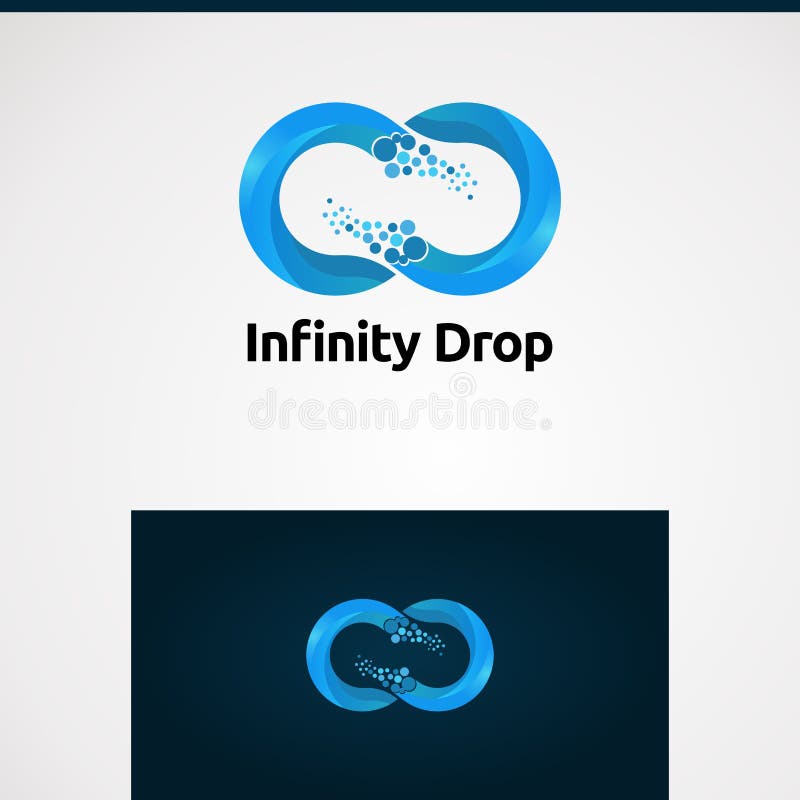 Infinity Drop with Digital Concept, Icon, Element, and Template for ...