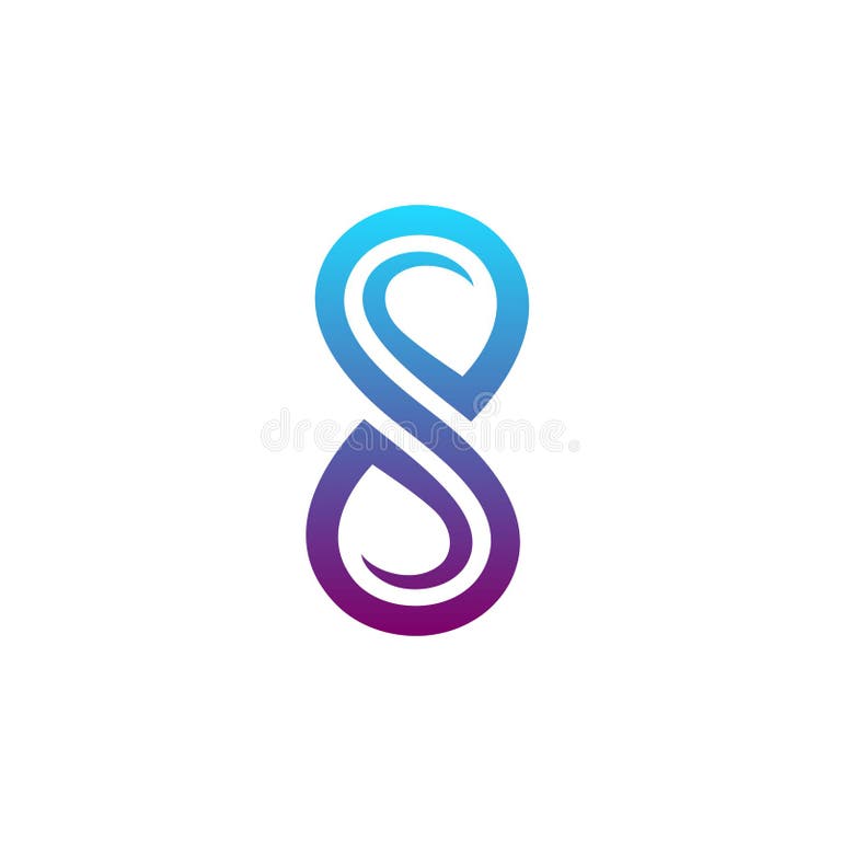 Infinity Eight Logo Design Vector Template Stock Vector - Illustration ...