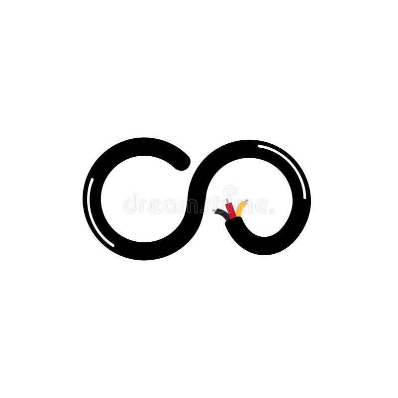 Infinity with Electric Concept (power Cable) Stock Vector ...