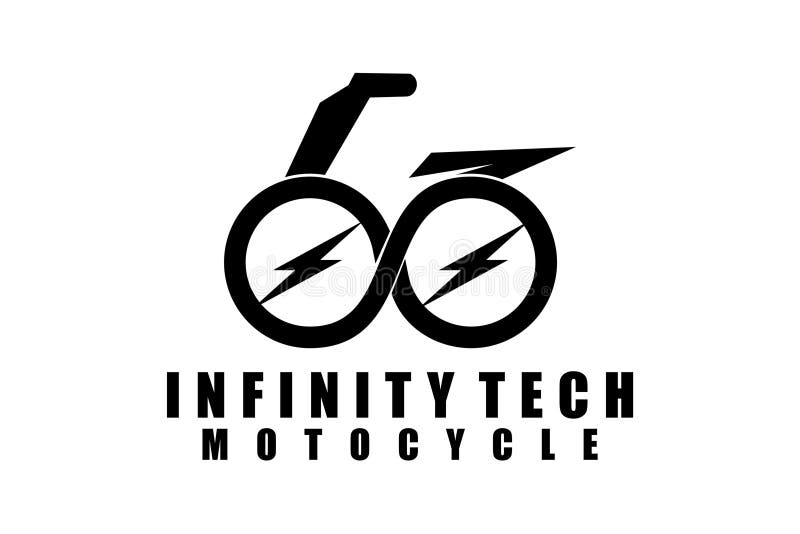 Infinity Electric Motorcycle Modern Illustration Logo Design Vector Stock Illustration ...