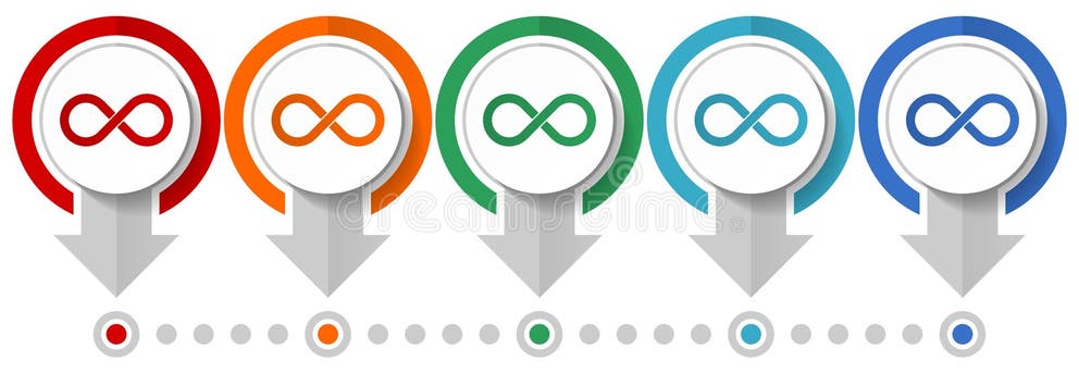 Infinity, Eternity, Infinite, Endless, Loop Vector Icon Set, Flat ...