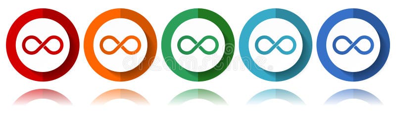 Infinity, Eternity, Infinite, Endless, Loop Vector Icons, Flat Icon Set ...