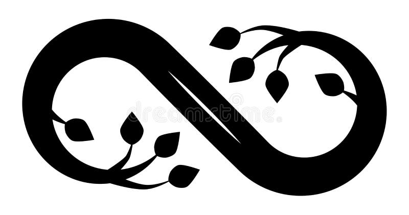 Infinity Flourish Symbol Icon - Black, Isolated - Vector Stock Vector ...